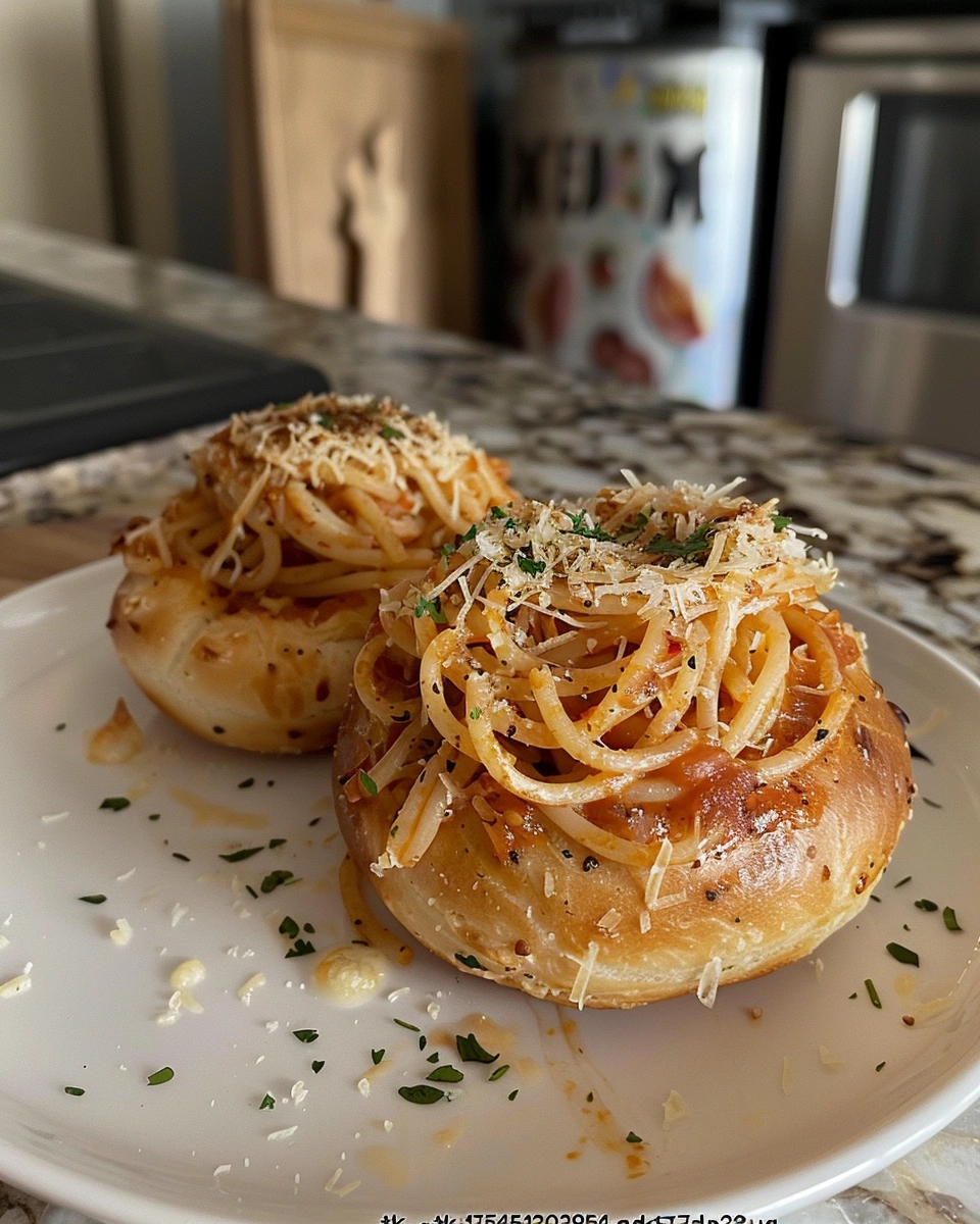 Delicious Spaghetti Garlic Bread Bowls Recipe - Recipedly